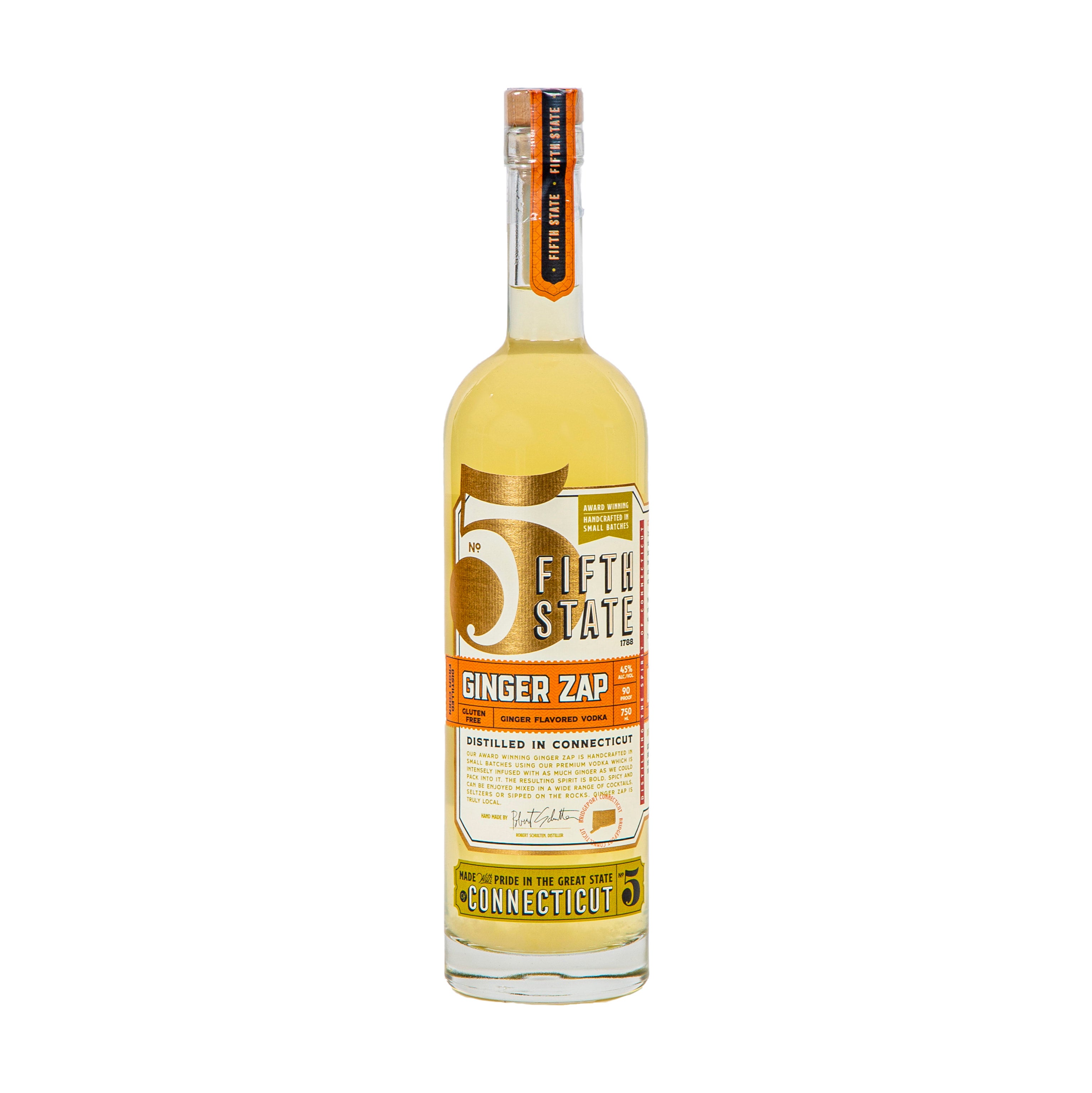 Fifth State Ginger Zap Vodka | Fifth State Distillery